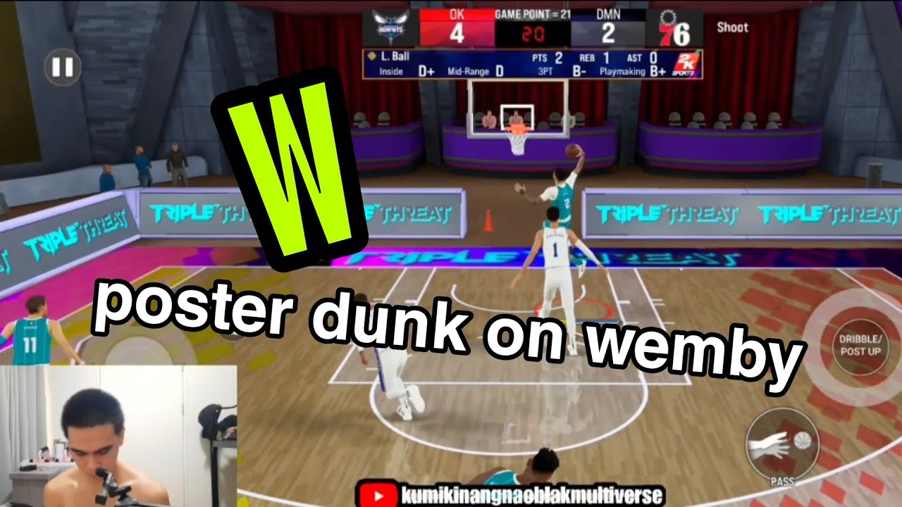 NBA 2k25 3x3 with random player (Mark Tolentino) and i poster dunk ...