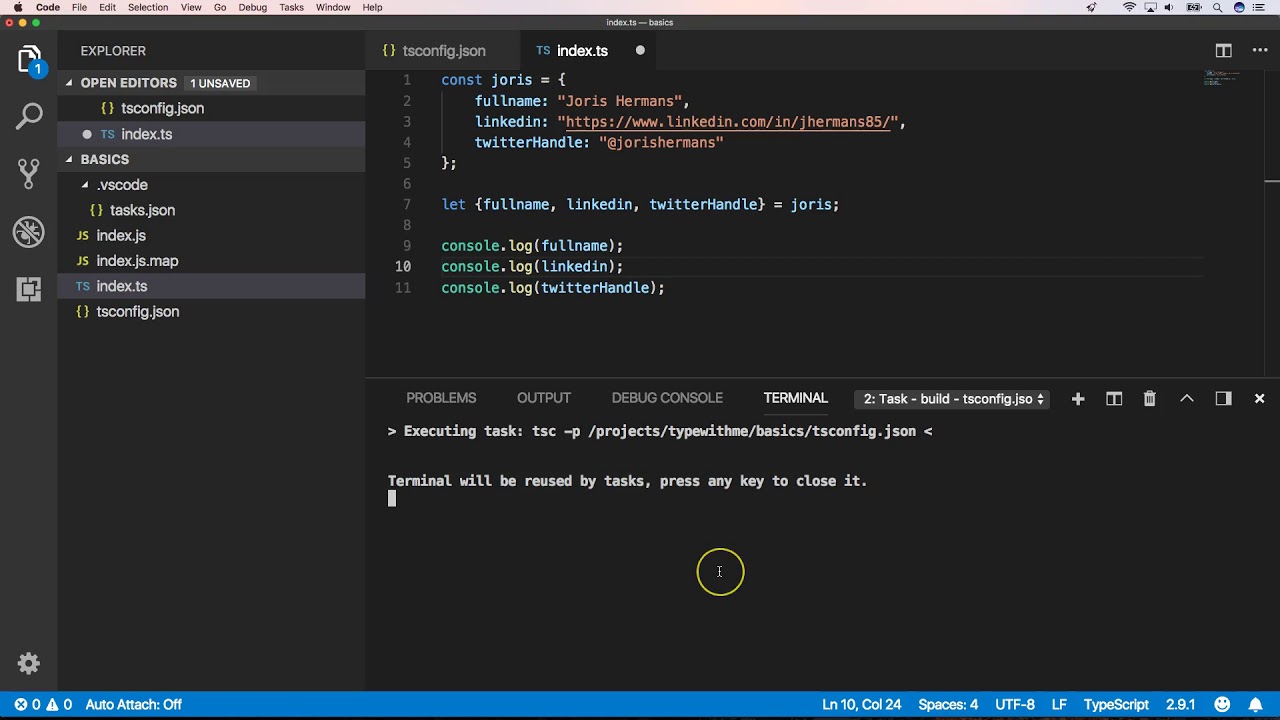 Typescript Object Rest Properties Youtube