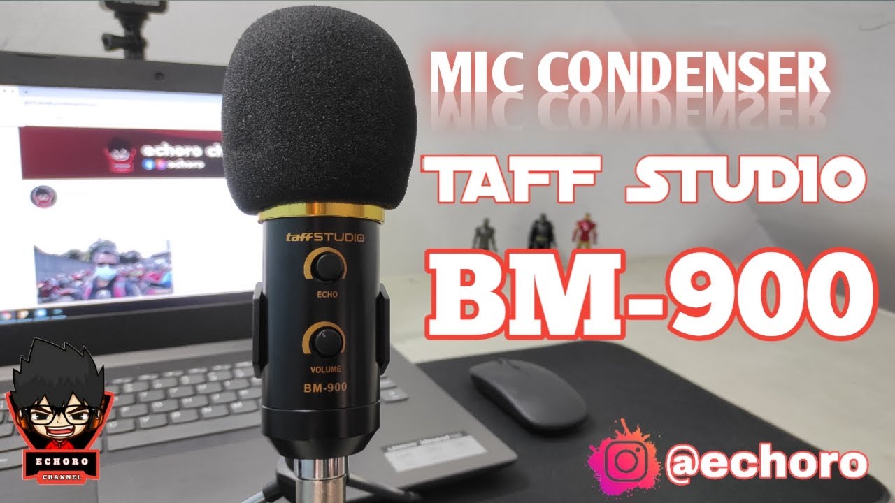 MIC CONDENSER MURAH BUAT STREAMER/YOUTUBER PEMULA | TAFF STUDIO BM-900 ...