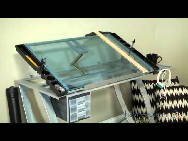 Studio Designs Aries Glass Top Drafting Table - Glass Designs