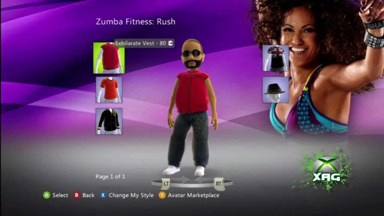 Zumba Fitness: Rush XBOX 360 Avatar Marketplace Gear - YouTube