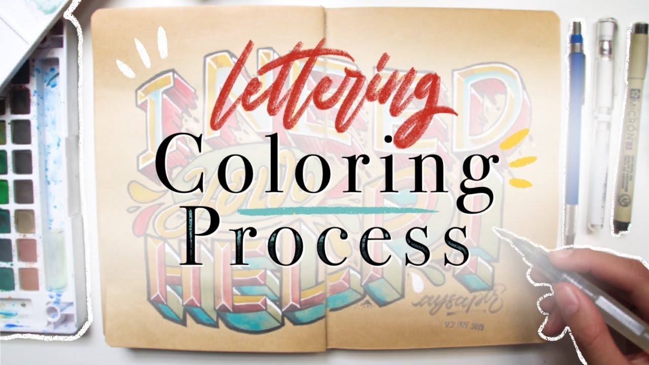 Draw with me! | Traditional Hand Lettering Process - YouTube