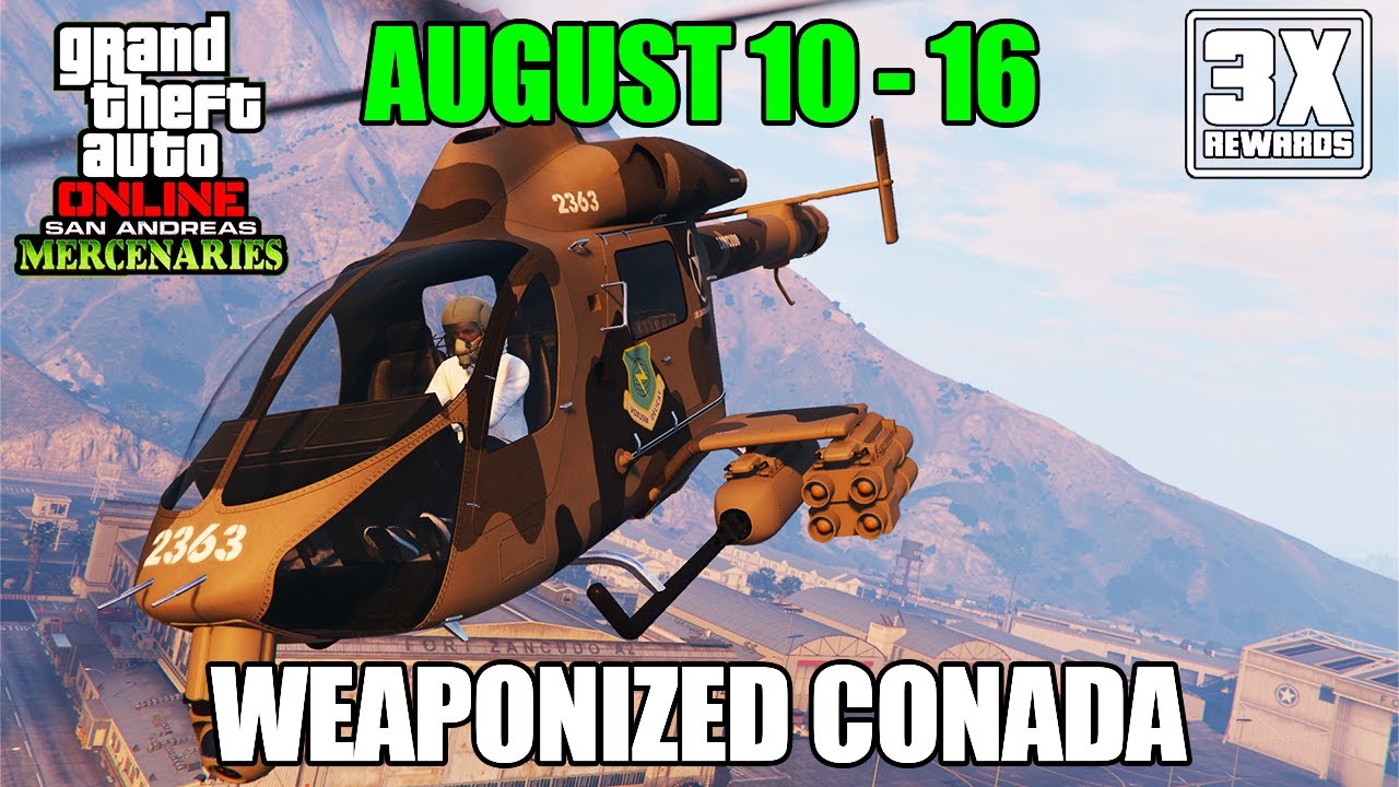 GTA ONLINE Weekly Update: Weaponized Conada, Assault on Cayo Perico ...