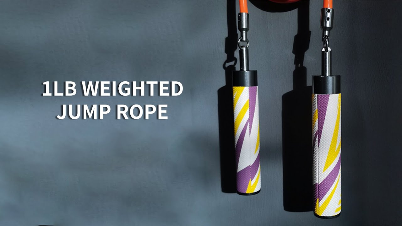 Hererope weighted jump rope 1LB "Get Strong". - YouTube