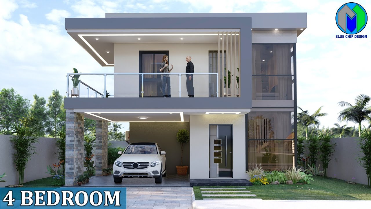 Two Storey House Design | 4 bedroom house design | Modern House Design ...