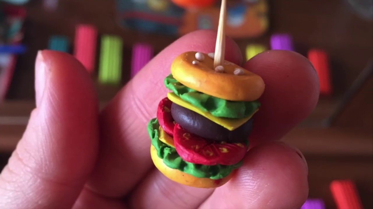 Бургер из пластилина!!!.....How to make a burger with plasticine! - YouTube