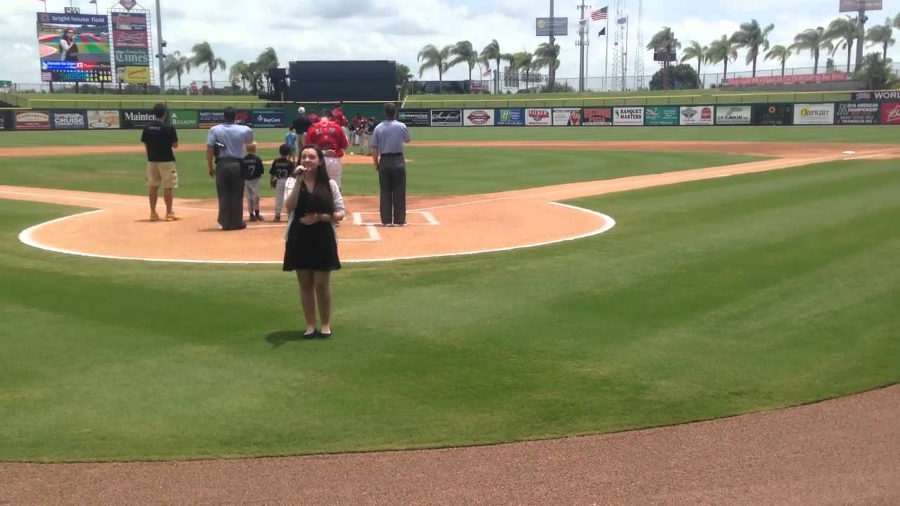 National Anthem-Threshers Baseball Game - YouTube