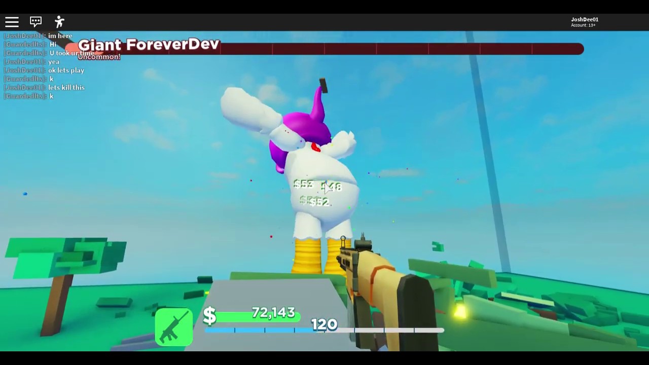 playing roblox giant survival - YouTube