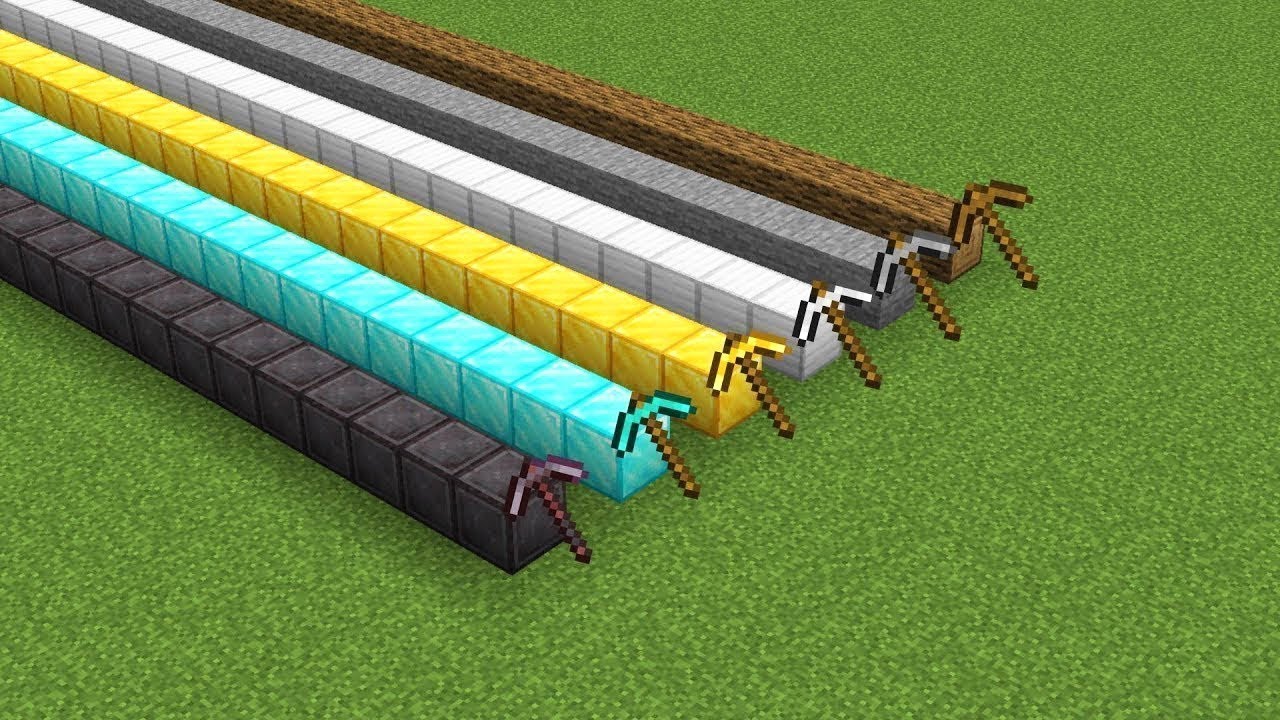 Minecraft Pickaxe Speed Test🔥 Which Pickaxe Can Break His Block Fastly ...