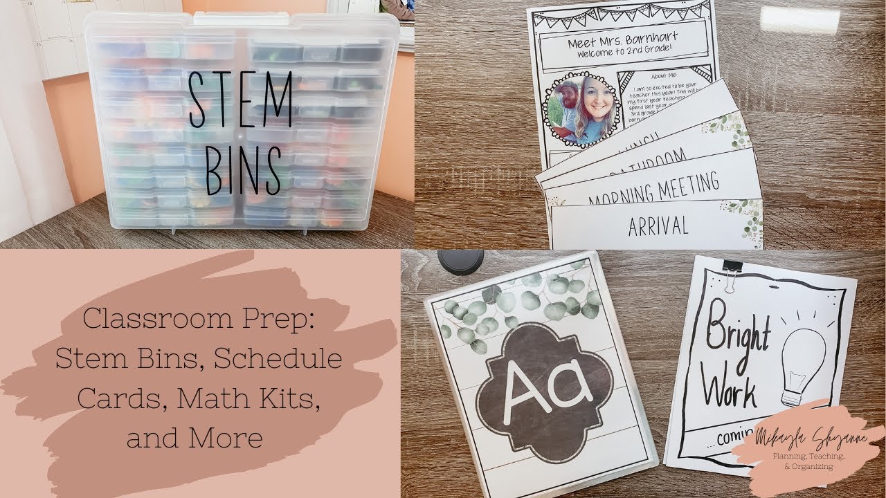 Classroom Prep Vlog: STEM Bins, Math Kits, Decor Things - YouTube