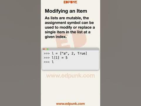 [Day 50] Modifying a List in Python | Light Mode #100daysofpython - YouTube