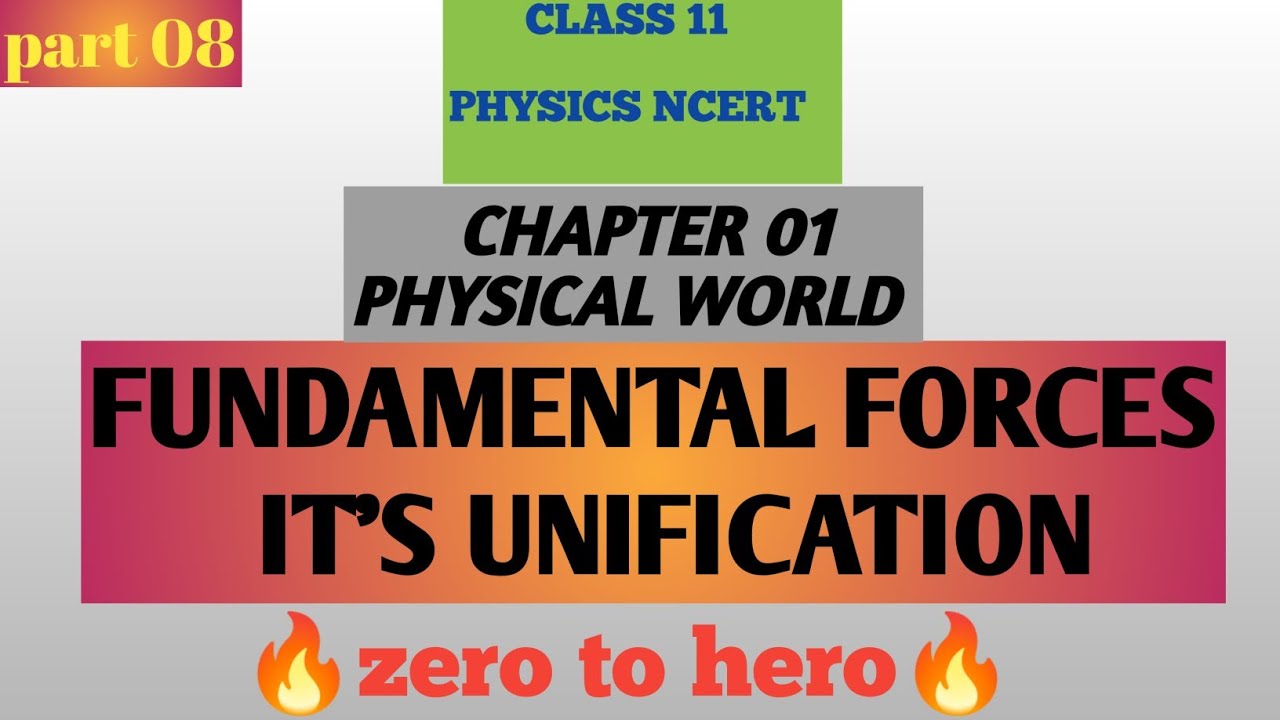 Class 11 Physics NCERT || Chapter : 01 Physical word (Physics ...