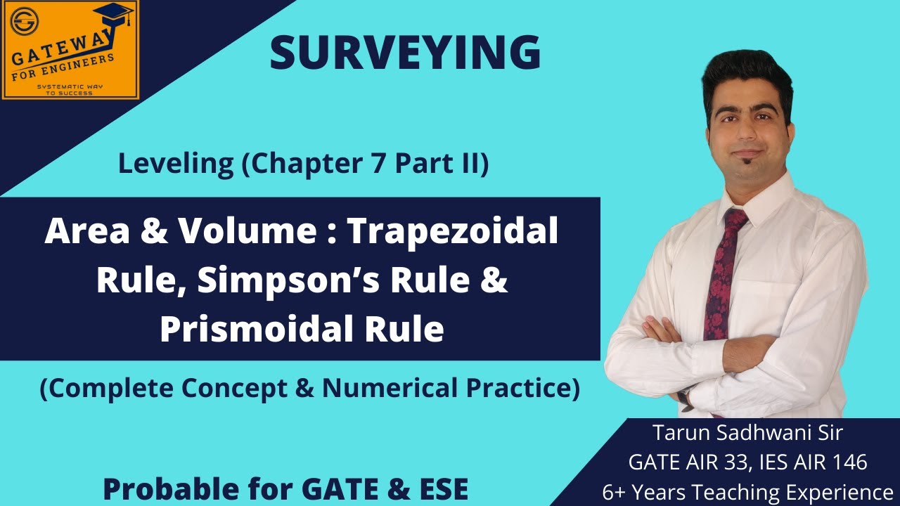 Area & Volume : Trapezoidal Rule Simpson’s Rule & Prismoidal Rule ...
