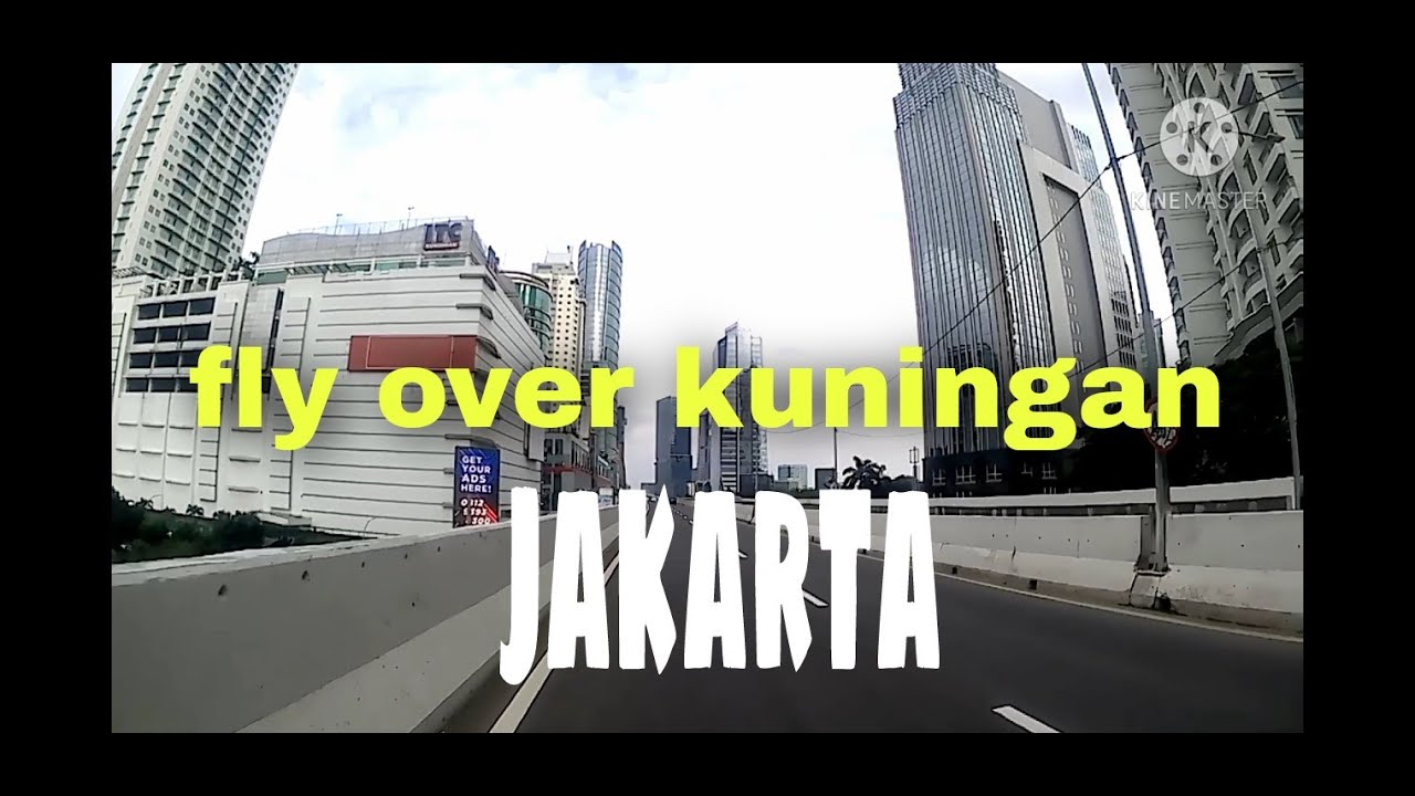 perjalanan melalui jalan layang/flyover kuningan jakarta - YouTube