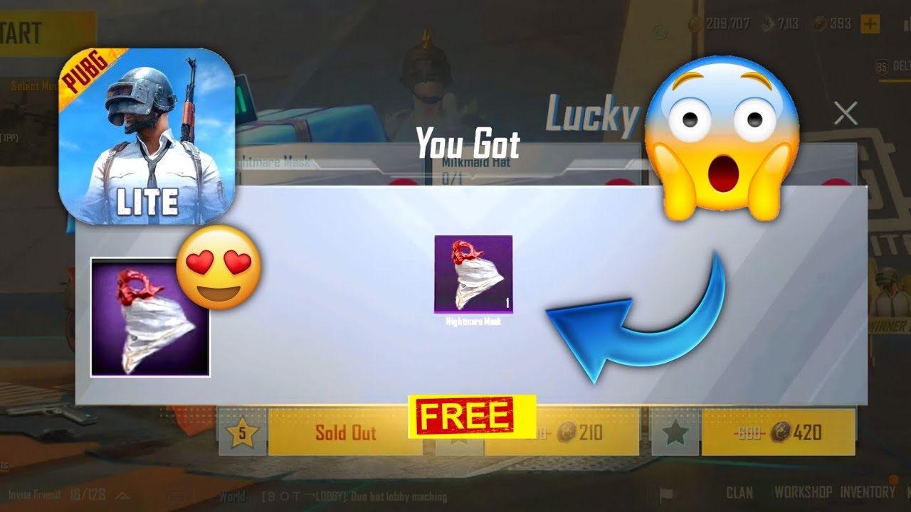 😱Nightmare Mask Free In PUBG Mobile Lite 🔥 - YouTube