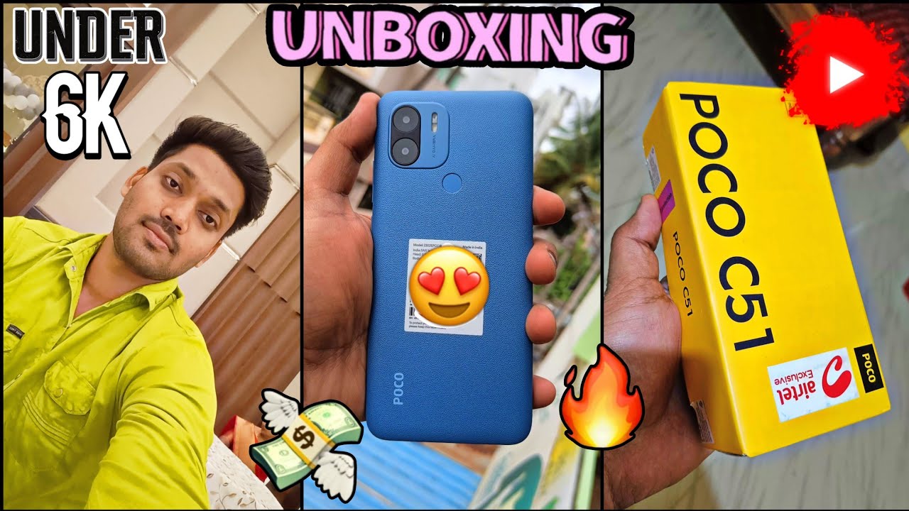 Unboxing of Poco C51💥 Best Budget smartphone under 6000 - YouTube