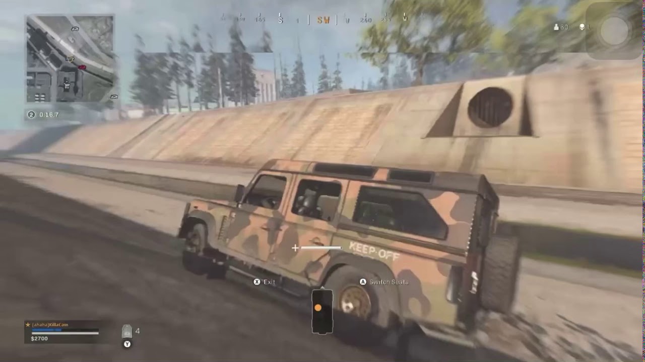 Warzone epic car chase, cinematic kill shot - YouTube