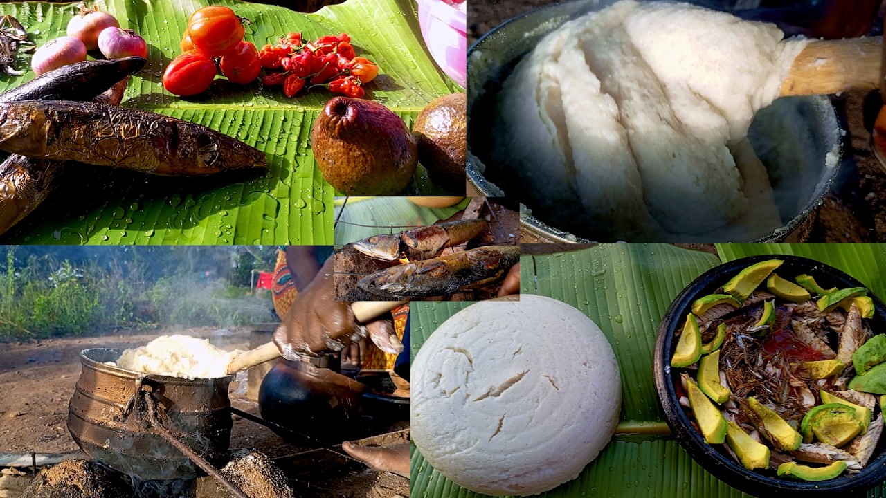 I Tried Ghana's Traditional Akple and Fish - YouTube