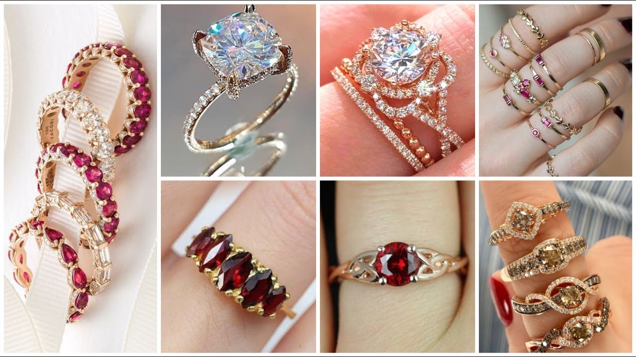 most beautiful and elegant 80 gold stones -- rings designes - YouTube