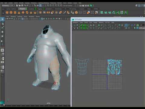 Character UV Map Maya Part2 - YouTube
