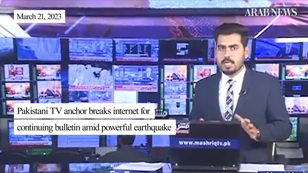 Pakistani TV anchor continues bulletin amid powerful earthquake jolts ...