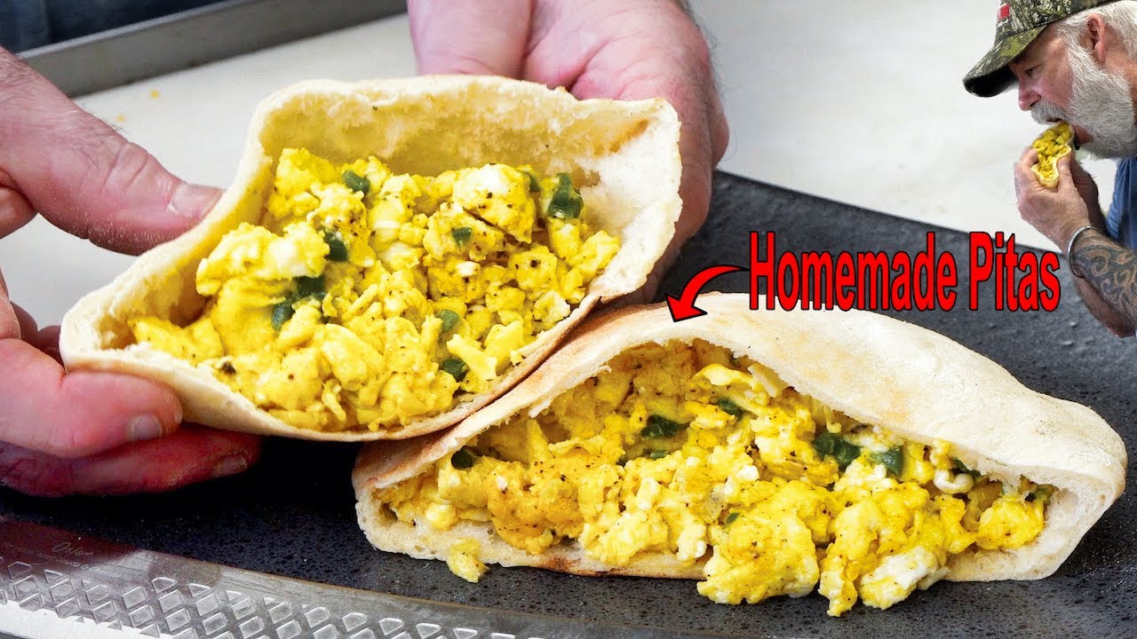 Breakfast Pitas | How To Make Homemade Pitas - YouTube