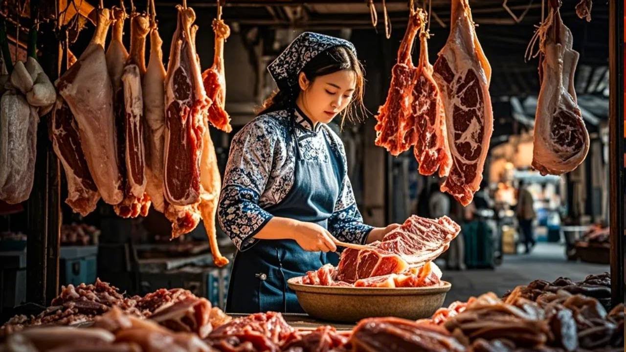 An 800-pound fat pig appeared at the market, with one leg weighing 100 ...