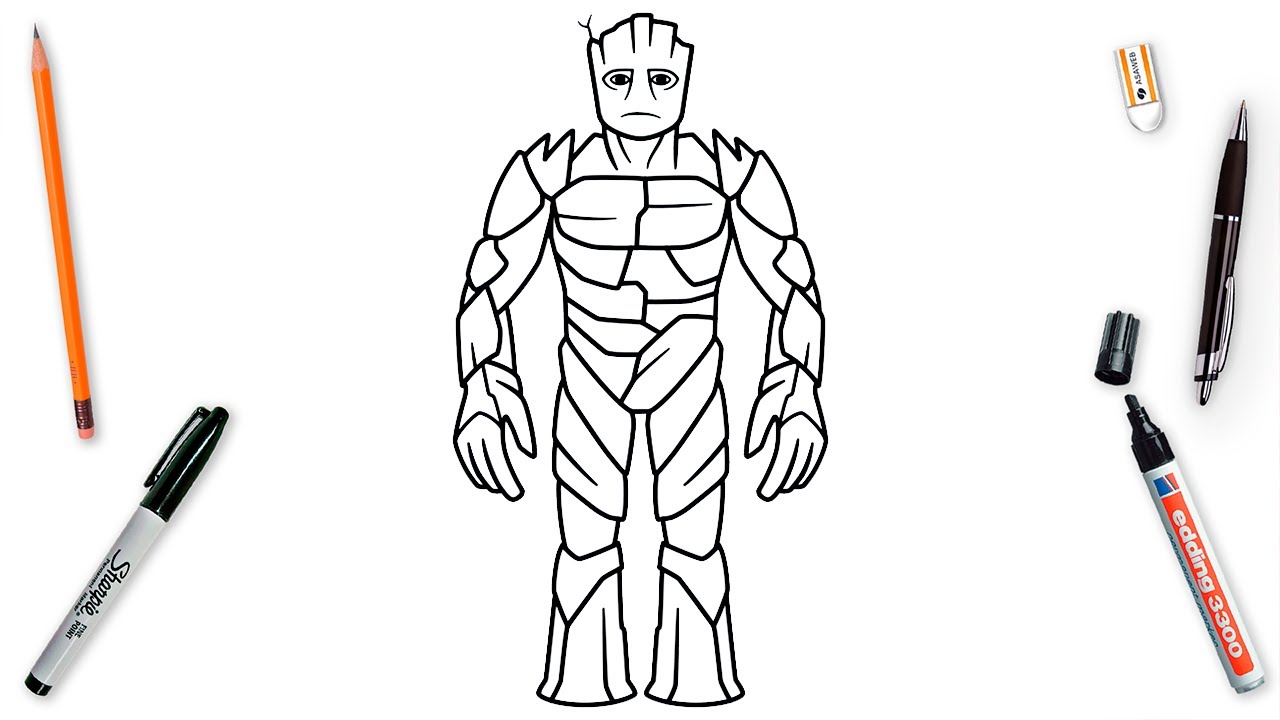 How To Draw Groot Marvel Rivals Easy Step By Step | Guardians Of The ...