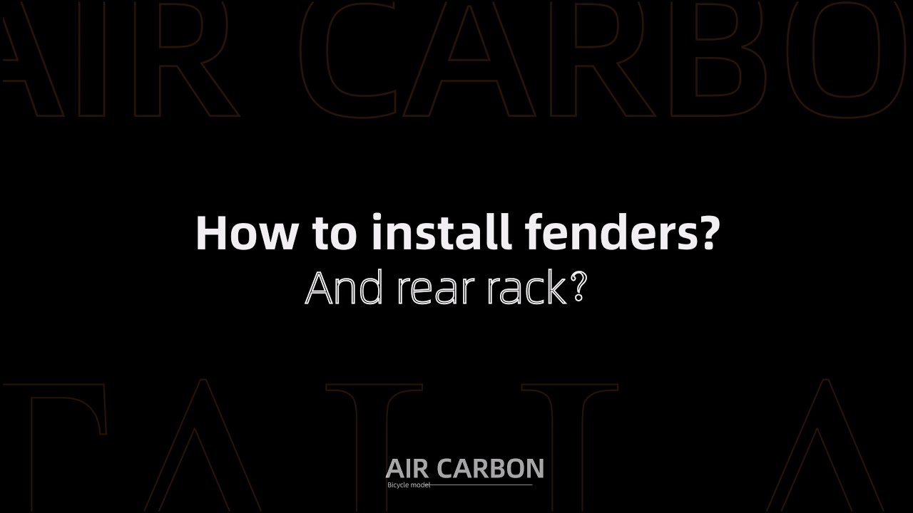Tutorial | ADO Air Carbon Fenders and Rear Rack Installation Guide ...