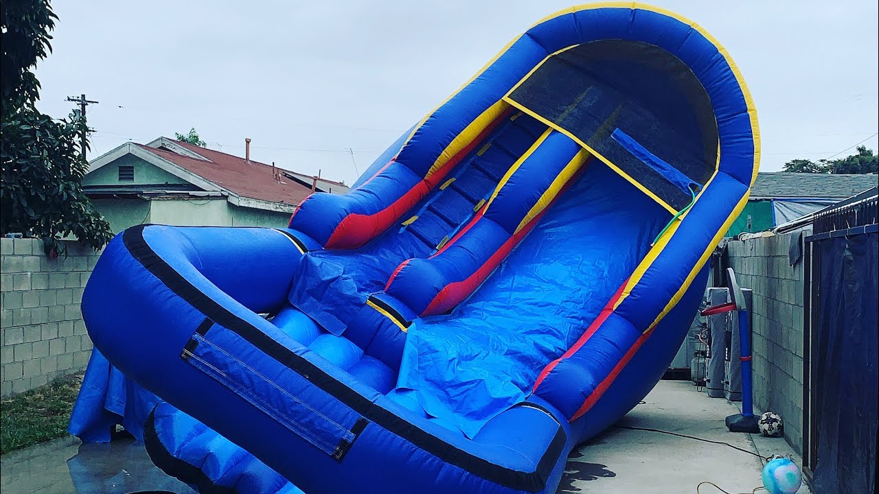 How I Wash 🧼 And Dry My WaterSlides - YouTube