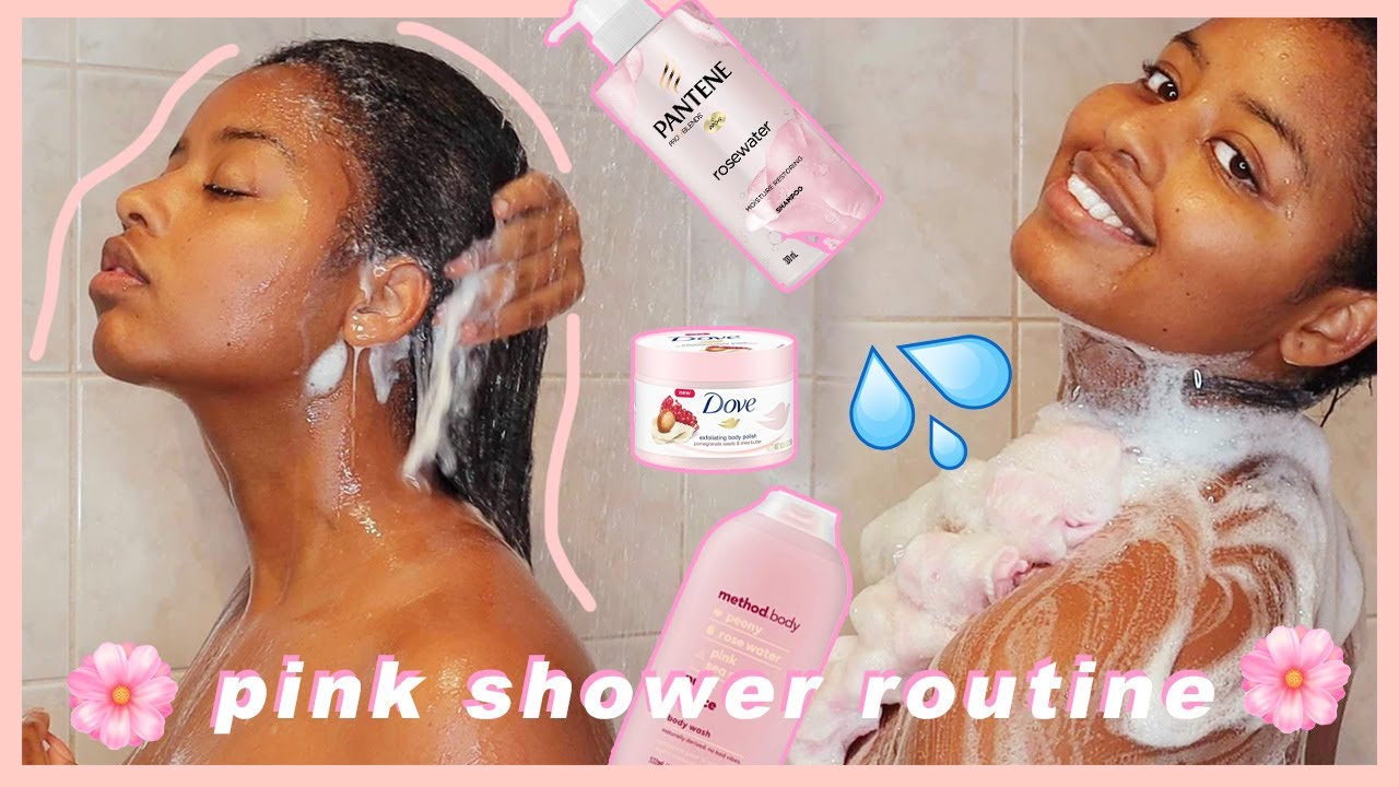 A very EXTRA All Pink shower routine / Pamper routine | Haircare ...