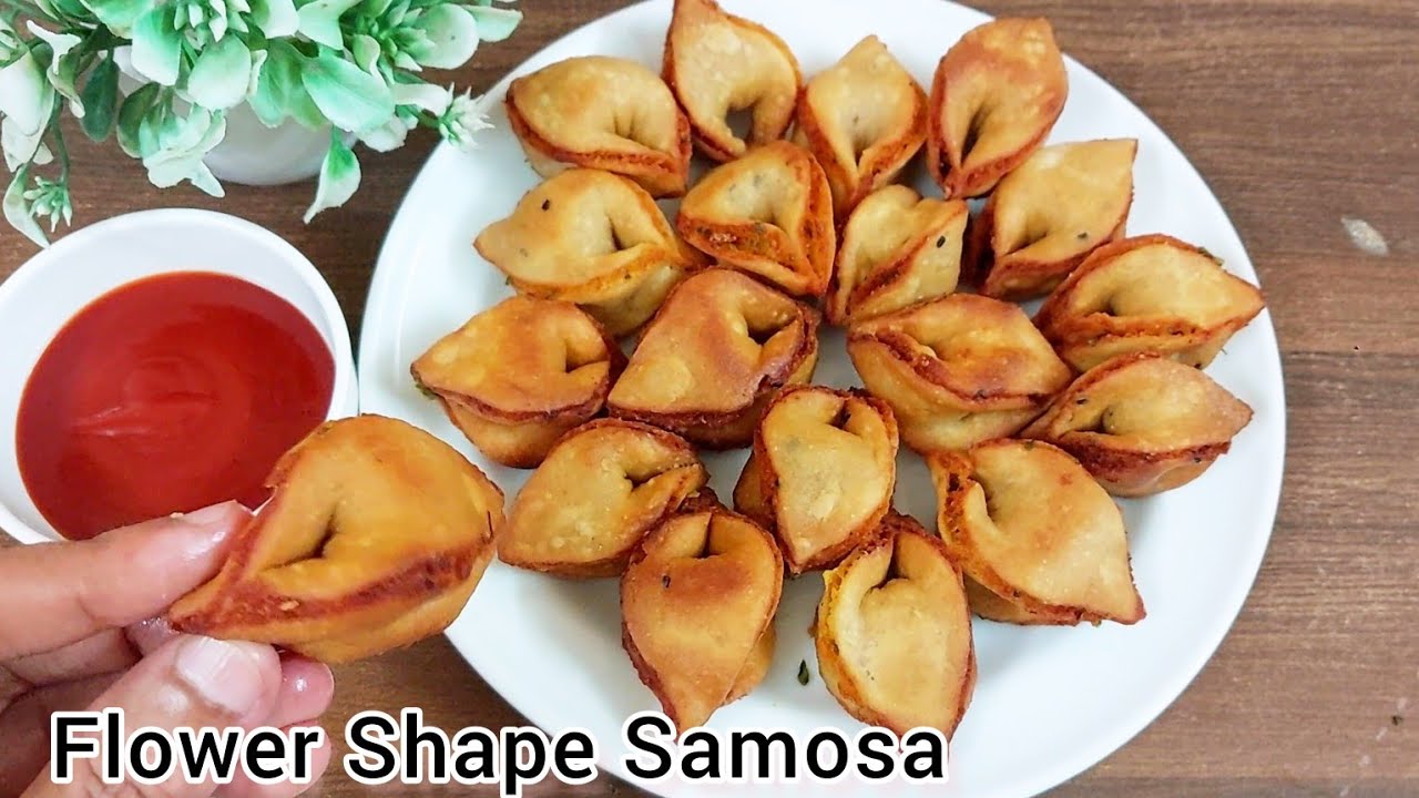 Flower Shape Potato Samosa | Unique Style Samosa Recipe By ...
