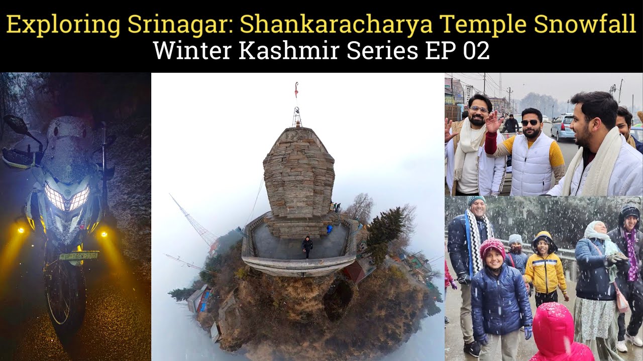 Srinagar: Live Snow at Shankaracharya Temple 2023 | Benelli TRK 502X ...