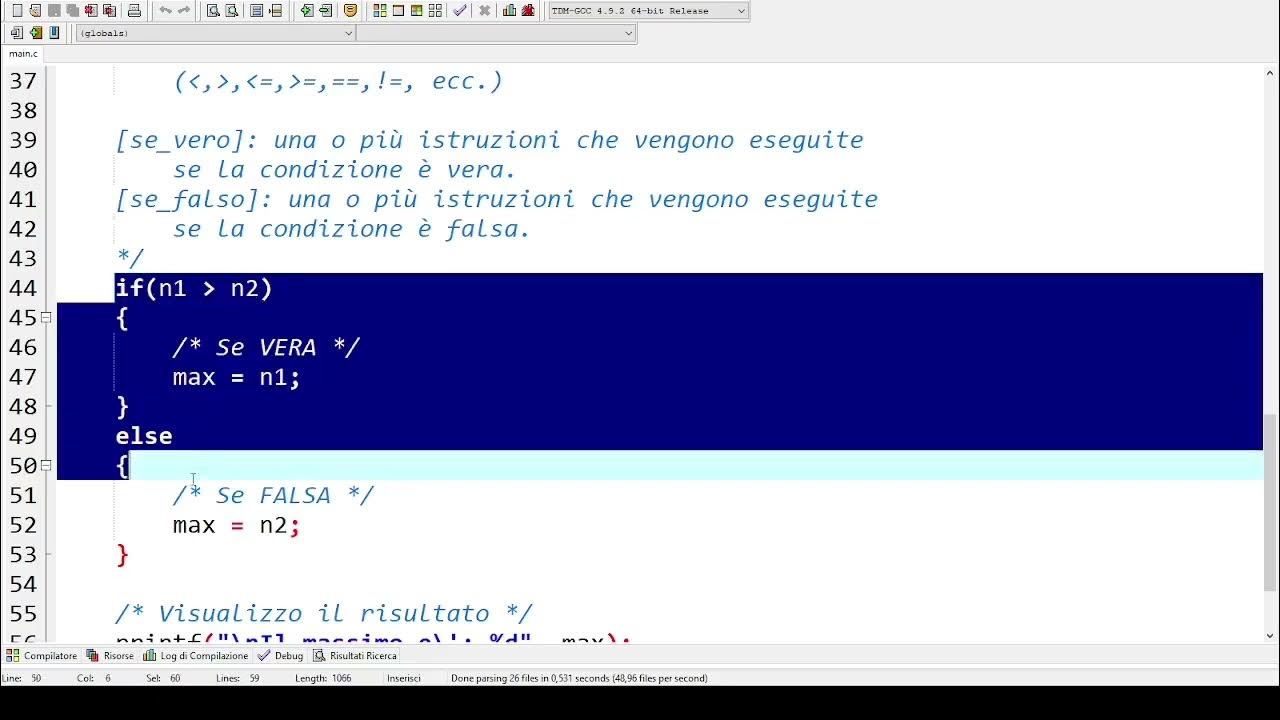 Il costrutto condizionale (if) in C - YouTube