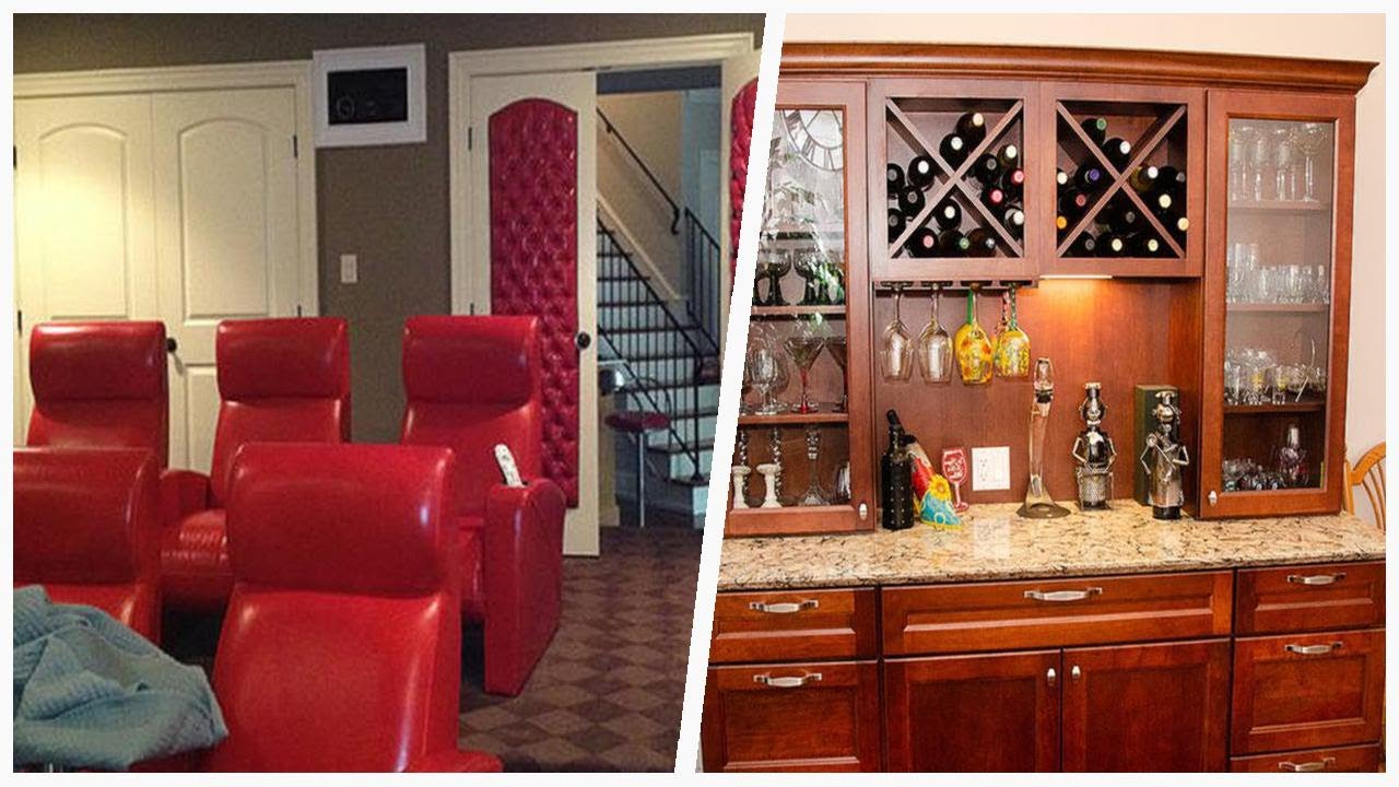 Stunning Transitional Red Home Bar Design Ideas | Designer CheatSheet