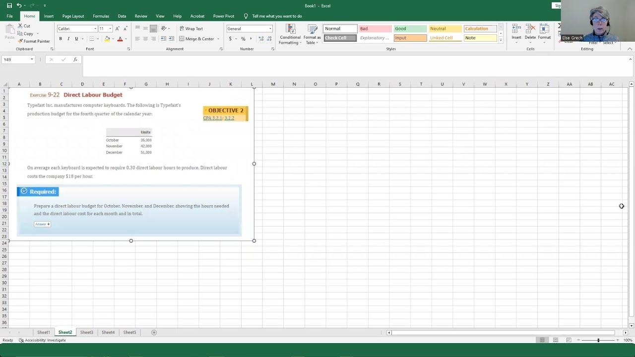 ACC406, Ch. 9, Direct Labour Budget Example (Ex. 9-22) - YouTube