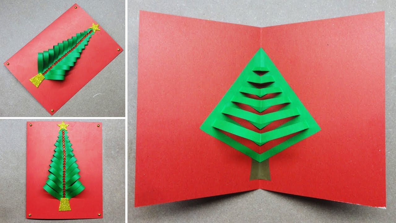 Christmas Greeting Card | 3d Christmas Tree Card | Greeting Cards ...
