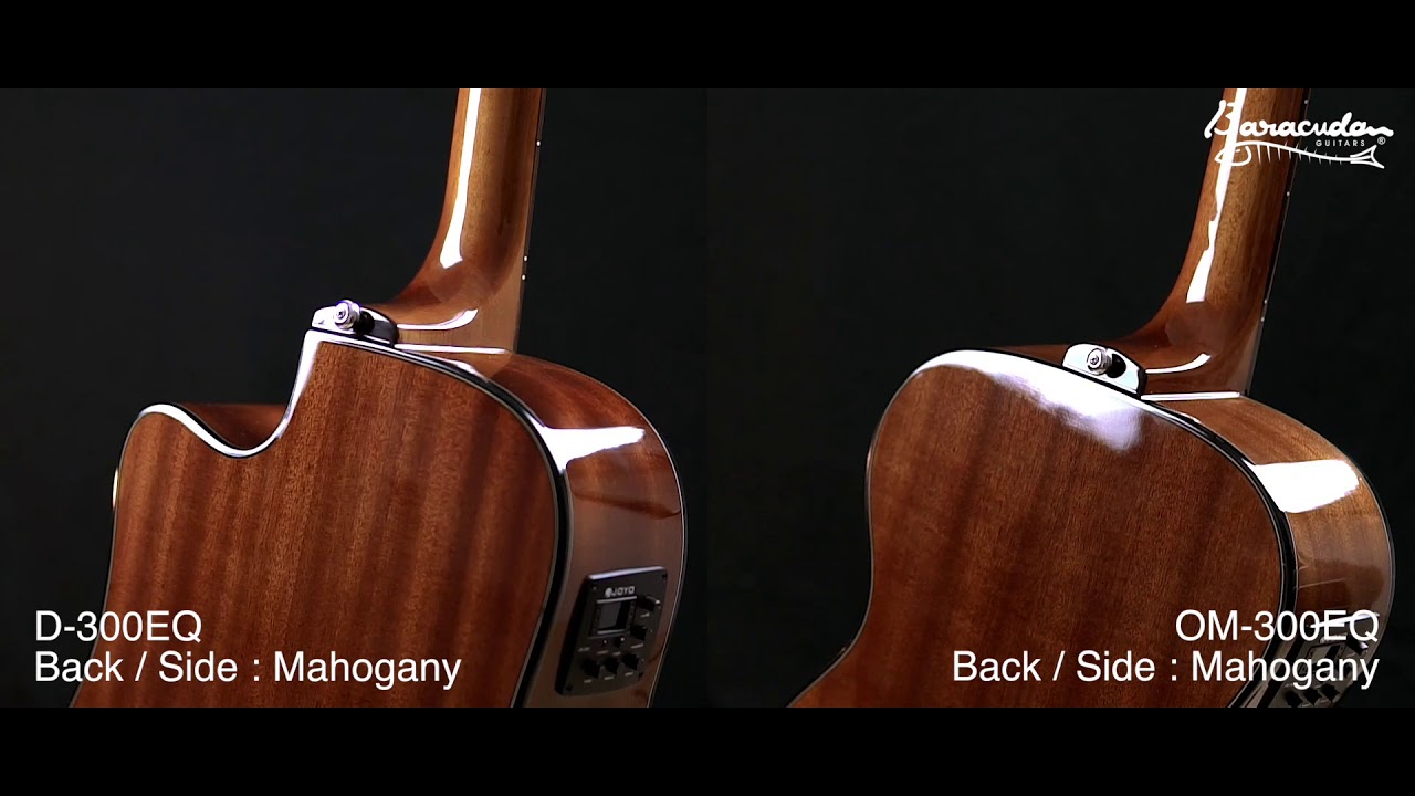 Baracuda D-300EQ and OM-300EQ Acoustic Electric Guitar Demo - YouTube