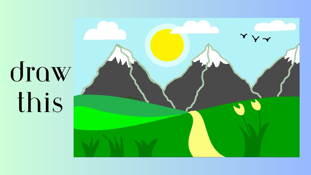 How to Draw in Ms Paint | drawing in paint in computer | paint in ...