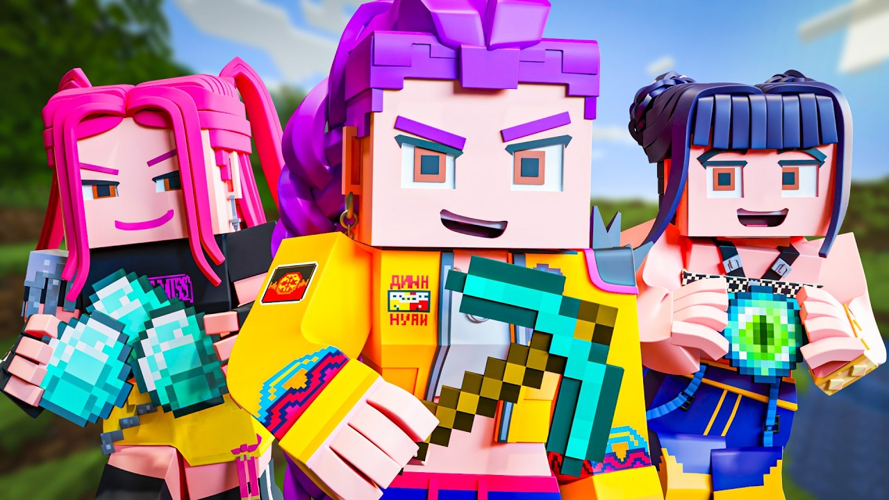 HUNTRIX, PERO SON MINECRAFT! KPop Demon Hunters Animación - YouTube