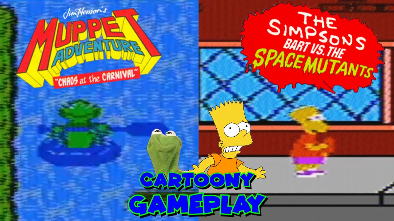 Cartoony Gameplay: Muppet Adventure Chaos at the Carnival / Bart Vs ...