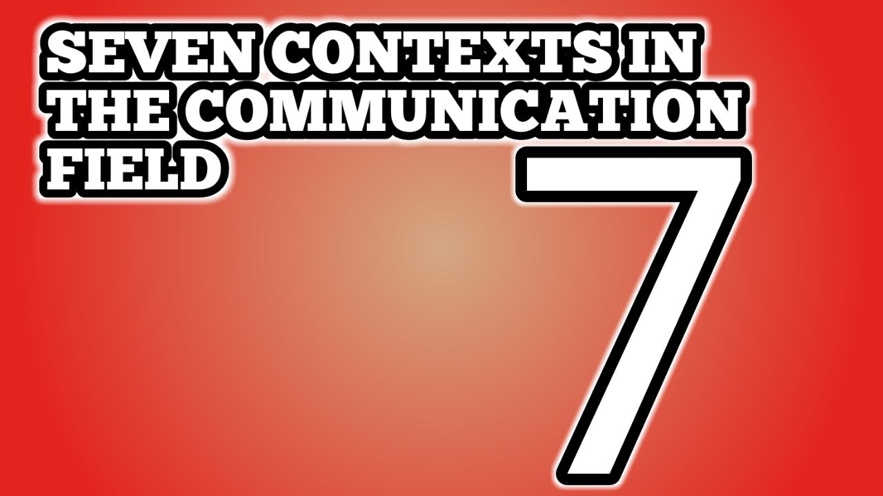 Seven Contexts in the Communication Field - YouTube