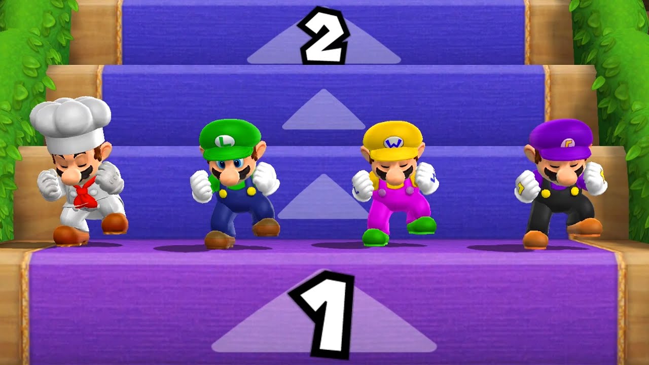 Mario Party 9 - Mario Sweeps the Stage! All Mario Team Wins "Step It Up ...