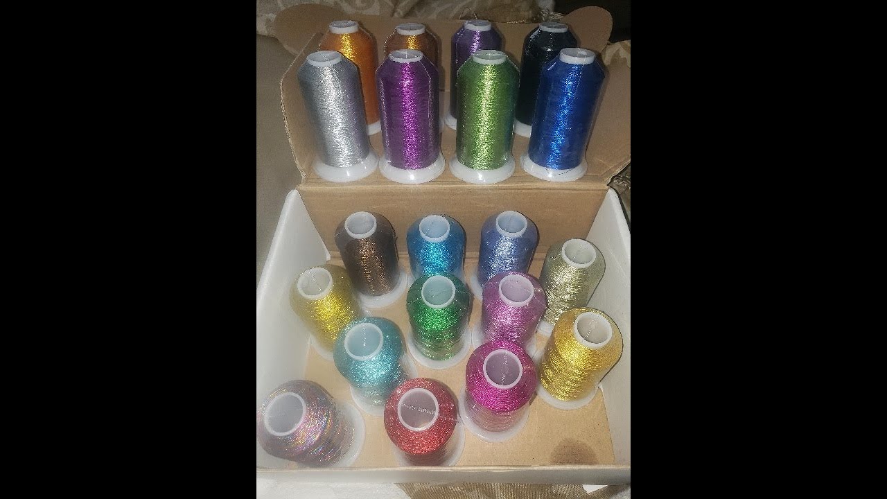 Large 1100yds Machine Metallic Embroidery Thread Set 20 Cones/spools ...