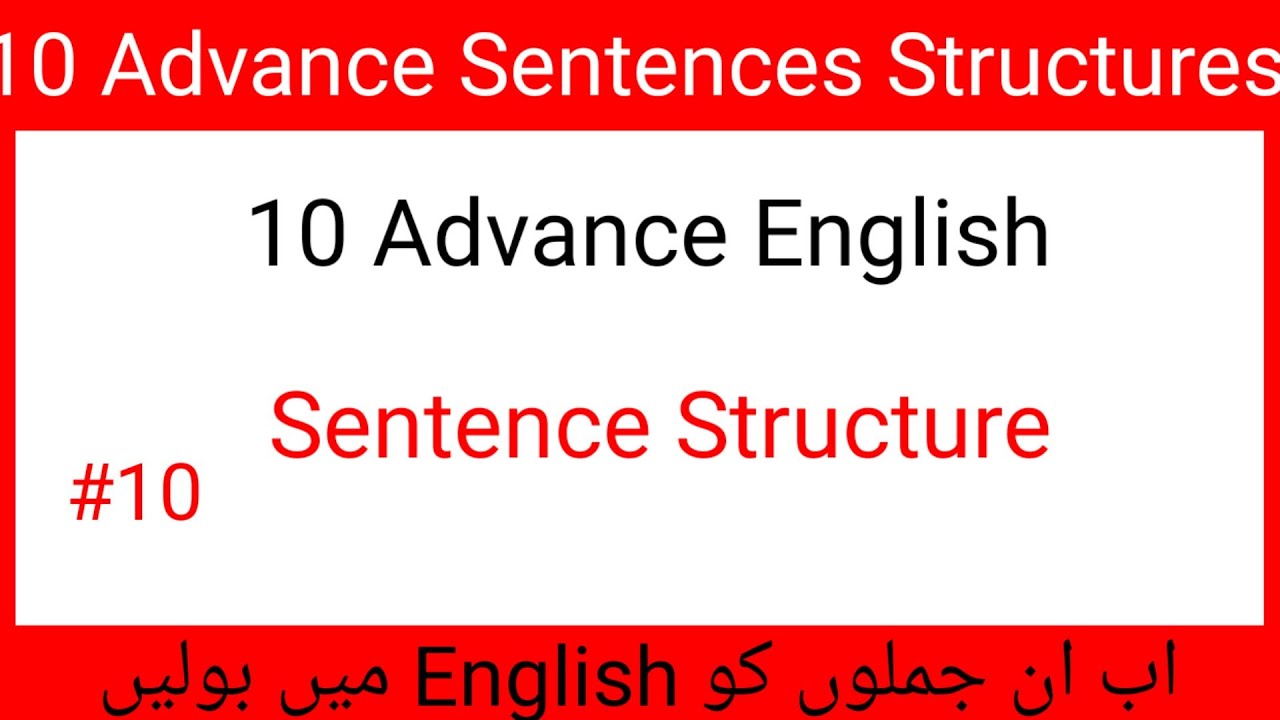 528-English Sentence Formula || advanced structure in english || Spoken ...
