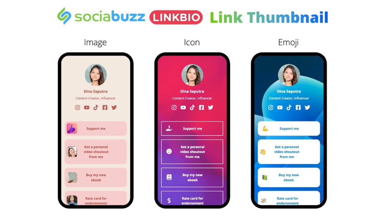Cara Menampilkan Link Thumbnail [SociaBuzz LINKBIO] - YouTube