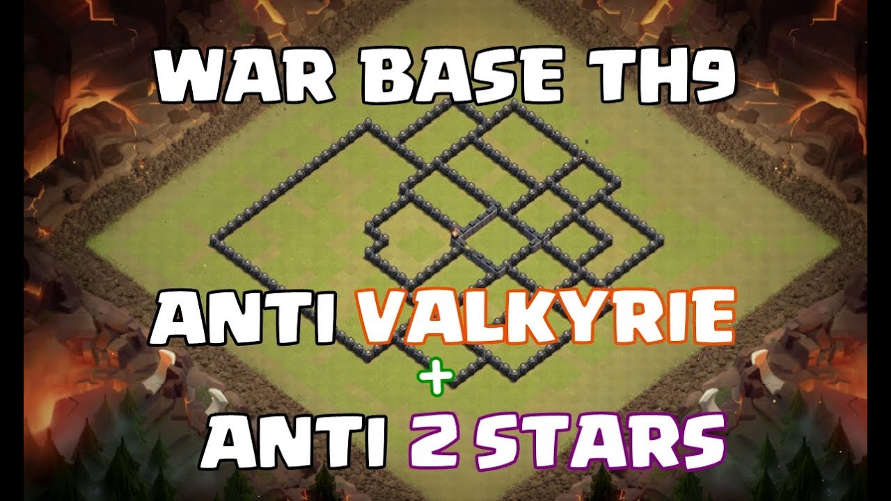 War Base TH9 Anti Valkyrie + Anti 2 Stars - YouTube