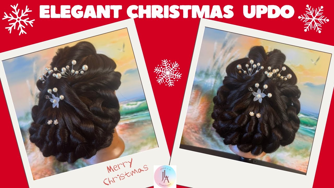 Elegant Christmas Updo: A Perfect Holiday Hairstyle - YouTube