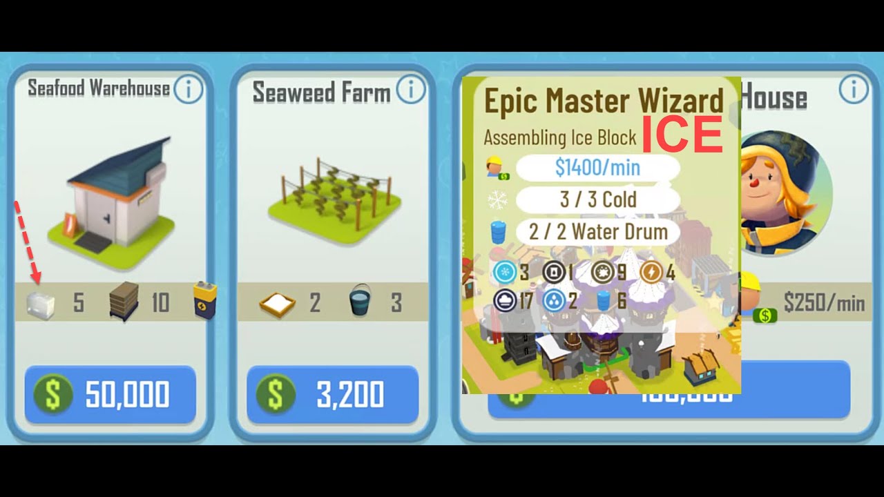 TownStar - Beginners - Make Ice Blocks, Seafood Storage, and Shrimp ...