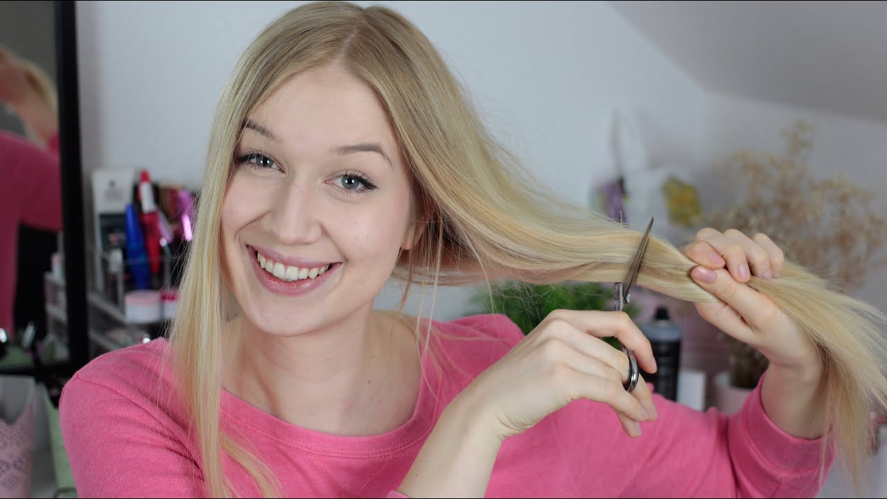 So schneide ich meine Haare! - Tutorial - YouTube